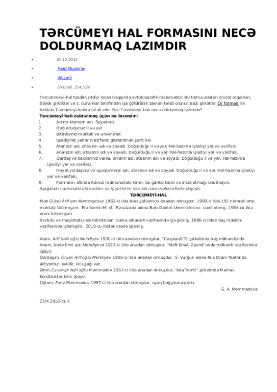 tərcümeyi hal - Digi Web Global